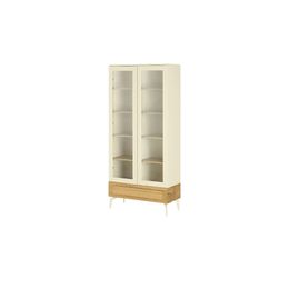H&ouml;ffner Vitrine Enego &brvbar; beige &brvbar; Ma&szlig;e (cm): B: 90 H: 197 T: 40.0 &raquo; H&ouml;ffner