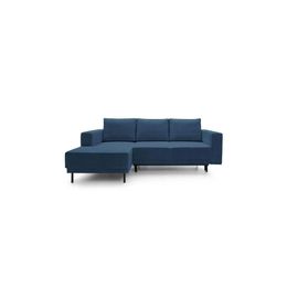 Selsey Ecksofa mit Schlaffunktion Rodario Mini &brvbar; blau &brvbar; Ma&szlig;e (cm): B: 241 H: 90 &raquo; H&ouml;ffner