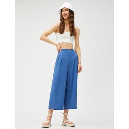 KOTON Pleat-Front Pants female Blue size 34