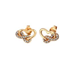 Elli Earrings 'Herz mit Infinity' female Gold size One Size