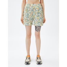 KOTON Shorts Damen Gr&ouml;&szlig;e 36 zitrone / mint / tanne / apricot