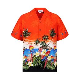 Pacific Legend Button Up Shirt 'Papagei' male Orange size L