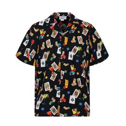 Pacific Legend Button Up Shirt 'Poker' male Black size 4XL