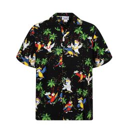 Pacific Legend Button Up Shirt 'Party Papageien' male Black size S