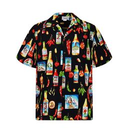 Pacific Legend Button Up Shirt 'Hot Chili Bier' male Black size 4XL