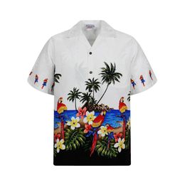 Pacific Legend Button Up Shirt 'Papagei' male White size XXL