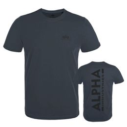Alpha Industries Backprint T-Shirt greyblack/black, Gr&ouml;&szlig;e XXL