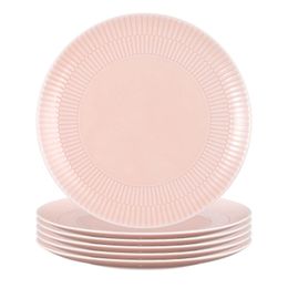 Fr&uuml;hst&uuml;cksteller Seltmann Weiden "Fr&uuml;hst&uuml;cksteller Amina &oslash; 22,7 cm 6er Set", rosa (ros&eacute;), L:22,7cm, Speiseteller