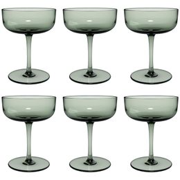 Sektglas "Sektschalen / Dessertschalen Like Glass 100 ml 6er Set", gr&uuml;n (sage), 6 tlg., Glas, LIKE. BY VILLEROY & BOCH, Trinkgef&auml;&szlig;e