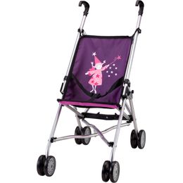 Puppenbuggy BAYER "lila mit Fee", lila (lila fee), Puppenwagen, KinderB:27cm H:56cm T:47cm, B:27cm H:56cm T:47cm