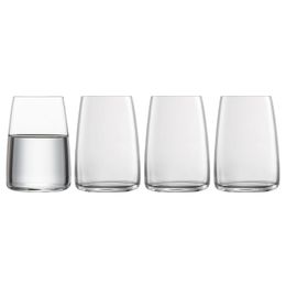 Glas ZWIESEL GLAS "Becher Vivid Senses 500 ml 4er Set transparent", bunt (transparent), 4 tlg., Glas, Trinkgef&auml;&szlig;e, GlaeserSet Wasserglas