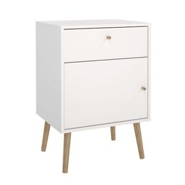 Nachtkommode Home Affaire "Bodo Nachttisch, Nachtschrank, Biestelltisch", wei&szlig;, B:50,2cm H:72,1cm T:39,1cm, Holzwerkstoff, Sideboards
