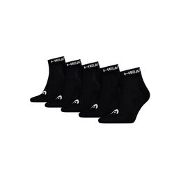 Kurzsocken Head "Socken Head ELEMENTS ALL SPORTS QUARETER 5P ECOM 5er Pack", Herren, Gr. 43-46, schwarz, Obermaterial: 73% Baumwolle CO. 23% Polyester PES. 2% Polyamid PA. 2% Elasthan EL., Socken