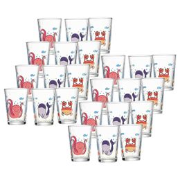 Ritzenhoff & Breker Kinderbecher RITZENHOFF & BREKER "Kindergl&auml;ser Unterwasserwelt 205 ml 24er Set bunt", bunt, Glas, Trinkgef&auml;&szlig;e, Kinderbecher