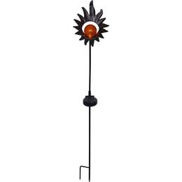 N&auml;ve LED Gartenleuchte N&Auml;VE "Sonne", braun (kupferfarben), B:18,5cm H:93,5cm, Leuchten, LED Gartenleuchte, Ein- /Ausschalter, Kupfer, Gesamth&ouml;he: 93,5cm, Mtaerial: Metall/Glas