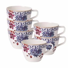 Villeroy & Boch Tasse VILLEROY & BOCH "Kaffeetassen Artesano Proven&ccedil;al Lavendel 170 ml 6er Set bunt", bunt, 6 tlg., Porzellan, Trinkgef&auml;&szlig;e, Tasse