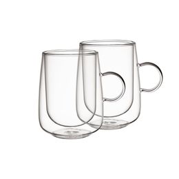 Villeroy & Boch Thermoglas VILLEROY & BOCH "Latte-Macchiato-Gl&auml;ser Artesano Hot & Cold 250 ml 2er Set transparent", bunt (transparent), 2 tlg., Glas, Trinkgef&auml;&szlig;e