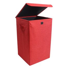 Faltbox Vcm "W&auml;schekorb W&auml;schebox Stoffbox mit Deckel Dreso M", rot, Aufbewahrungsboxen