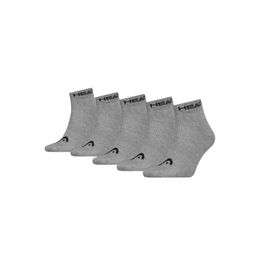 Kurzsocken Head "Socken Head ELEMENTS ALL SPORTS QUARETER 5P ECOM 5er Pack", Herren, Gr. 35-38, grau, Obermaterial: 73% Baumwolle CO. 23% Polyester PES. 2% Polyamid PA. 2% Elasthan EL., Socken
