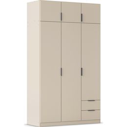 Kleiderschrank Rauch "Dreht&uuml;renschrank Schrank Garderobe Ankleide Schlafzimmer LAGOA", beige (champagner), B:136cm H:235cm T:54cm, Holzwerkstoff, Schr&auml;nke, Kleiderschrank, mit ger&auml;umigen Schubladen, optional mit Aufsatz MADE IN GERMANY