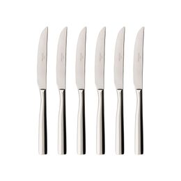 Villeroy & Boch Besteck-Set VILLEROY & BOCH "Pizza-& Steakmesser Piemont 6er Set silber", silber, Essbesteck-Sets