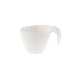 Villeroy & Boch Tasse VILLEROY & BOCH "Fr&uuml;hst&uuml;ckstasse Flow 250 ml wei&szlig;", wei&szlig;, Porzellan, Trinkgef&auml;&szlig;e, Tasse