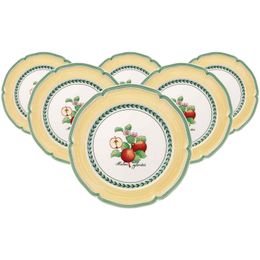 Villeroy & Boch Speiseteller VILLEROY & BOCH "Speiseteller French Garden Valence &oslash; 26,7 cm 6er Set bunt", bunt, L:26,7cm, Speiseteller, Speiseteller
