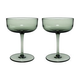 Sektglas "Sektschalen / Dessertschalen Like Glass 100 ml 2er Set", gr&uuml;n (sage), 2 tlg., Glas, LIKE. BY VILLEROY & BOCH, Trinkgef&auml;&szlig;e