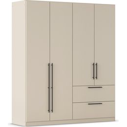 Kleiderschrank Rauch "Dreht&uuml;renschrank Schrank Garderobe W&auml;scheschrank Schlafzimmer AVOLA", beige (beige (champagner)), B:181cm H:197cm T:54cm, Holzwerkstoff, Schr&auml;nke, Kleiderschrank, mit hochwertigen Stangengriffen aus Metall in Schwarz MADE IN GERMANY
