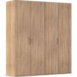 Dreht&uuml;renschrank Rauch "Kleiderschrank Schrank Garderobe Schlafzimmerschrank EVELYN", braun (eiche sonoma), B:201cm H:223cm T:60cm, Holzwerkstoff, Schr&auml;nke, Dreht&uuml;renschrank, in elegantem Stil, viel Stauraum 4 Breiten und 2 H&ouml;hen MADE IN GERMANY
