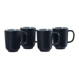 Ritzenhoff & Breker Becher RITZENHOFF & BREKER "Kaffeebecher Jasper 285 ml 4er Set", schwarz, 4 tlg., Keramik, Trinkgef&auml;&szlig;e, Becher