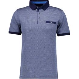 Poloshirt Ragman, Herren, Gr. L, blau (blau, melange, 701), Baumwolle, regular fit, ohne Ausschnitt, Shirts