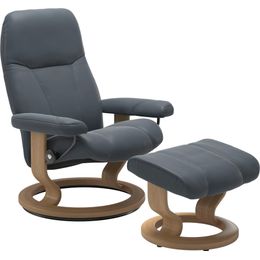 stressless "Consul" Set, Relaxsessel mit Hocker, mit Hocker, mit Classic Base, Gr&ouml;&szlig;e L, Gestell Eiche