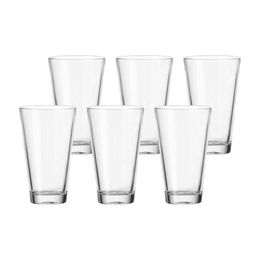 Glas Leonardo "Trinkgl&auml;ser Ciao 300 ml 6er Set transparent", bunt (transparent), Glas, Trinkgef&auml;&szlig;e, Kaffeetasse