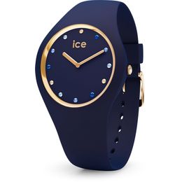 Ice Watch Quarzuhr ICE-WATCH "ICE cosmos - Small - 2H", blau (dunkelblau), Armbanduhren, Damen, Quarzuhr, Armbanduhr, Damenuhr, Mineralglas, analog, Silikonarmband