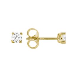 Paar Ohrstecker Firetti "Schmuck Geschenk Gold 333 Ohrschmuck Ohrringe Solit&auml;r Lab Grown", gelbgoldfarben, Ohrringe, Damen, 3,5mm, 0,3 VS = sehr kleine Einschl&uuml;sse, Diamanten Gelbgold 333, Diamanten, Gelbgold 333, mit Brillanten