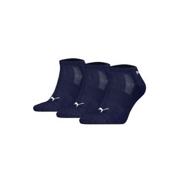 Sneakersocken Puma "Socken Cushioned Sneaker 3P 3er Pack", Damen, Gr. 39-42, blau, Obermaterial: 83% Baumwolle CO. 16% Polyamid PA. 1% Elasthan EL., Socken Sneakersocken