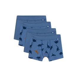 Boxershorts Sanetta "Boxershort 4er Pack", Jungen, Gr. 116, blau, Obermaterial: 95% Baumwolle CO. 5% Elasthan EL., Unterhosen