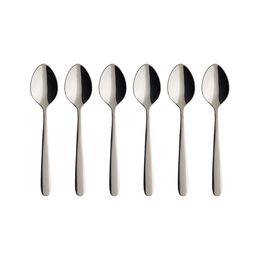 Villeroy & Boch Besteck-Set VILLEROY & BOCH "Kaffeel&ouml;ffel Daily Line 14,2 cm 6er Set silber", silber, Essbesteck-Sets