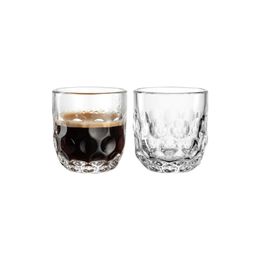 Espressoglas Leonardo "Espressogl&auml;ser (1) Gocce 60 ml 2er Set transparent", bunt (transparent), 2 tlg., Glas, Trinkgef&auml;&szlig;e
