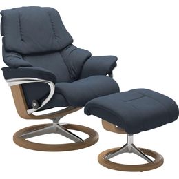stressless "Reno" Set, Relaxsessel mit Hocker, mit Hocker, mit Signature Base, Gr&ouml;&szlig;e S, M & L, Gestell Eiche