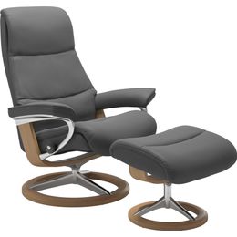 Relaxsessel stressless "View", grau (grau batick), B:82cm H:109cm T:81cm, Leder BATICK: BATICK ist ein leicht korrigiertes, durchgef&auml;rbtes und genarbtes M&ouml;belleder, bei dem die meisten Unebenheiten und Spuren in der Regel entfernt wurden.;Leder PALOMA: PALOMA ist ein durchgef&auml;rbtes Semianilin-M&ouml;belleder mit nat&uuml;rlicher Narbung.;ROHLEDER Stoff Q2 FARON: Ein fester zuverl&auml;ssiger Boucl&eacute; mit einem str