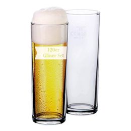 Bierglas Van Well "K&ouml;lschgl&auml;ser geeicht K&ouml;lschZeit 0,2 l 120er Set transparent", bunt (transparent), 120 tlg., Glas, Trinkgef&auml;&szlig;e