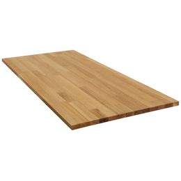 Ansteckplatte Home Affaire, braun (eiche), B:50cm H:2,5cm T:90cm, FSC-zertifiziertes Massivholz, Ansatztischplatten