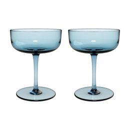 Sektglas "Sektschalen / Dessertschalen Like Glass 100 ml 2er Set", blau (ice), 2 tlg., Glas, LIKE. BY VILLEROY & BOCH, Trinkgef&auml;&szlig;e