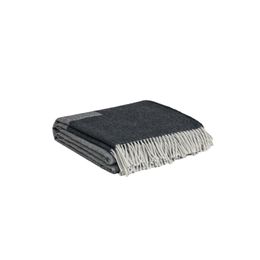 Wohndecke Gant "Wohndecken LOGO THROW 1er Pack" Gr. 130, grau, B:130cm, Obermaterial: 70% Wolle WO. 20% Polyacryl PAN. 10% Polyamid PA., Wohndecken, Wohndecke