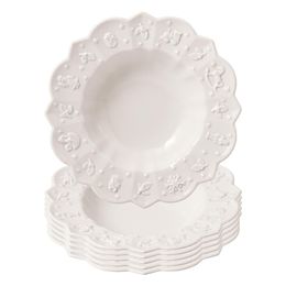 Villeroy & Boch Suppenteller VILLEROY & BOCH "Suppenteller Toy's Delight Royal Classic &oslash; 23,2 cm 6er Set wei&szlig;", wei&szlig;, L:23,2cm, Speiseteller