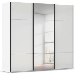 Schwebet&uuml;renschrank Rauch "Kleiderschrank Schrank Garderobe Schlafzimmerschrank CONTIDO", wei&szlig; (alpinwei&szlig;, glas kristallwei&szlig;), B:242cm H:223cm T:68cm, Holzwerkstoff, Schr&auml;nke, Schwebet&uuml;renschrank, aus hochwertigem Material in 6 Breiten 2 Griff-Farben MADE IN GERMANY