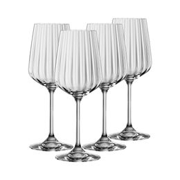 Wei&szlig;weinglas Spiegelau "Wei&szlig;weingl&auml;ser Lifestyle 440 ml 4er Set transparent", bunt (transparent), Glas, Trinkgef&auml;&szlig;e, Wei&szlig;weinglas