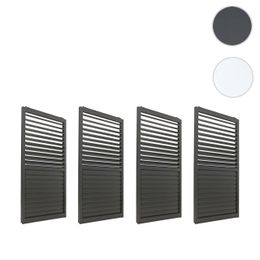 Mendler 4er-Set Aluminium Schiebet&uuml;r f&uuml;r Pergola HWC-L46, Terrassen&uuml;berdachung, Lamellenpaneel Modul, 206x36 110504+110505+110506+110507+110508